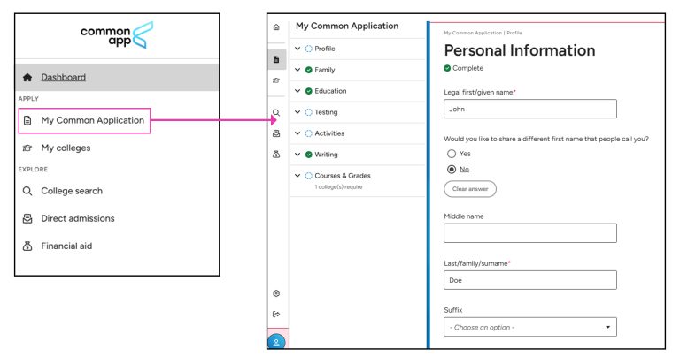 Instructions for applying with the Common App – Office of Admissions